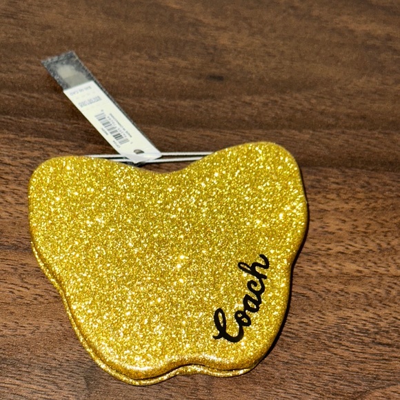 Coach | Accessories | Coach Sparkling Gold Compact Mirror | Poshmark